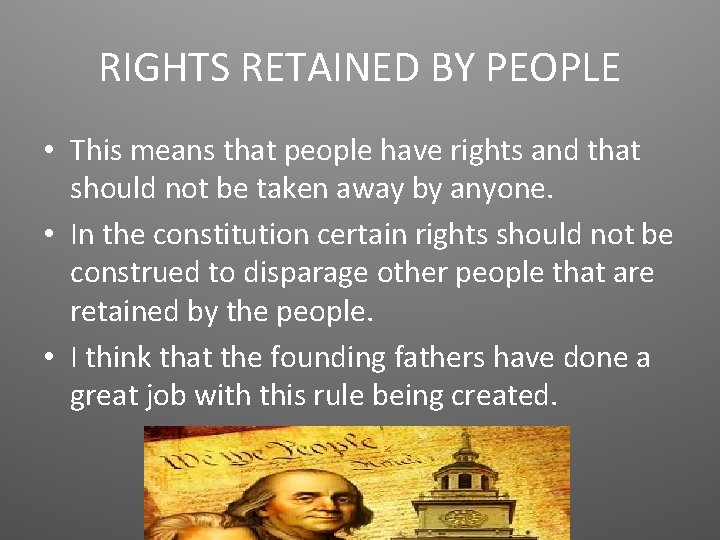 Bill of Rights Earlier Amendments Presentation By Ari