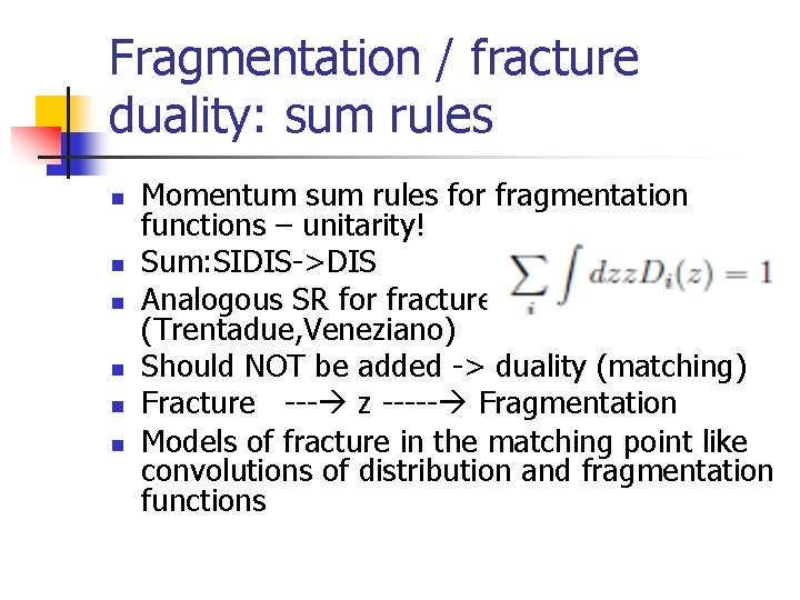 Sum rules and dualities between mechanisms of Todd