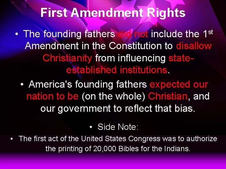 Christian Rights in Public Education EDUC 741 Summer