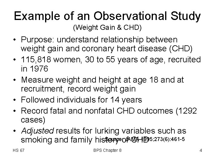 Chapter 8 Producing Data Sampling HS 67 BPS