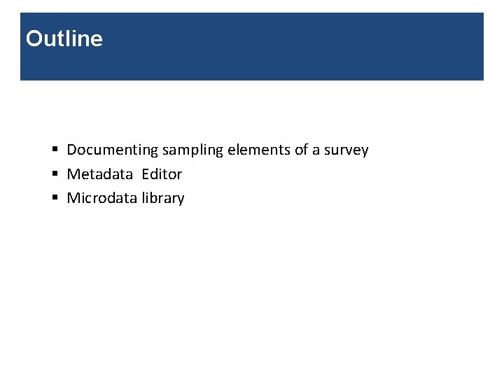 World Bank Documenting the Household Survey Sampling process
