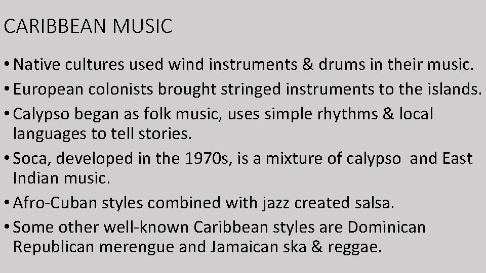 Ch 6 Section 1 Central America The Caribbean