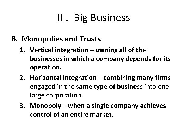 The Rise of Big Business US History Quality