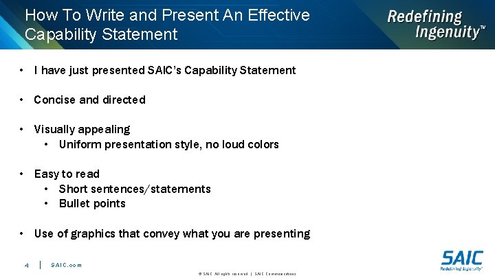 How To Write and Present An Effective Capability