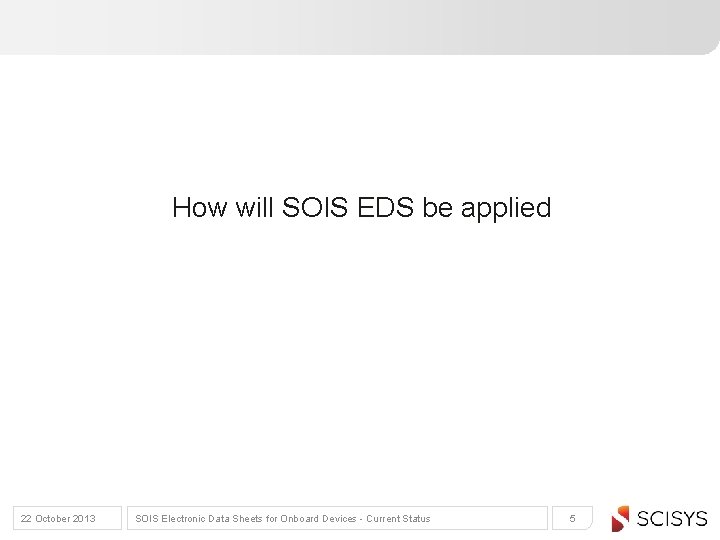 SOIS Electronic Data Sheets for Onboard Devices Current