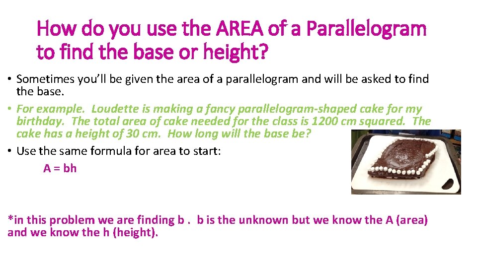 Area of Parallelograms Triangles Grade 7 Math Background