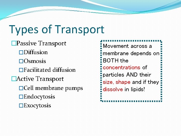 Homeostasis and Transport across membranes Ch 5 p