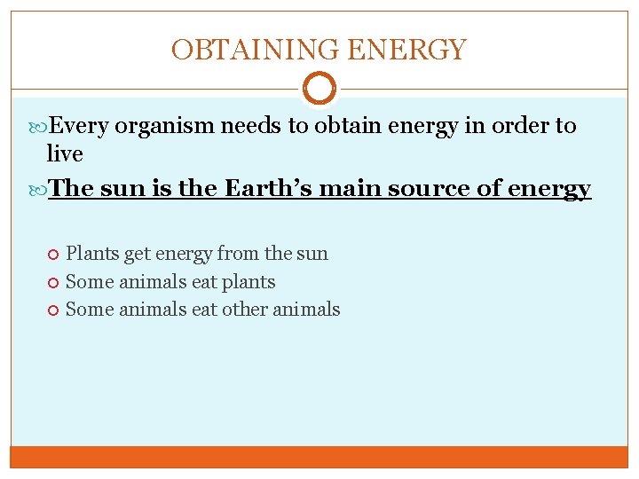 Vocabulary Ecosystem interactions between the biotic organisms and