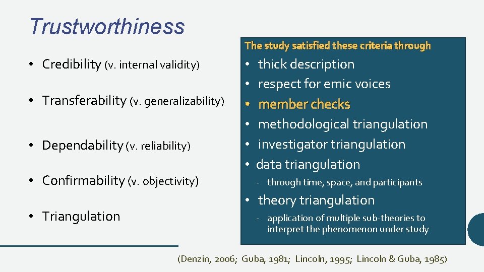 Extreme Member Check for Augmented Focus on Participants