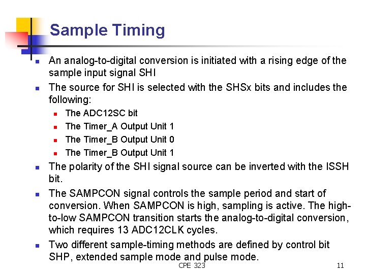 CPE 323 Introduction to Embedded Computer Systems ADC