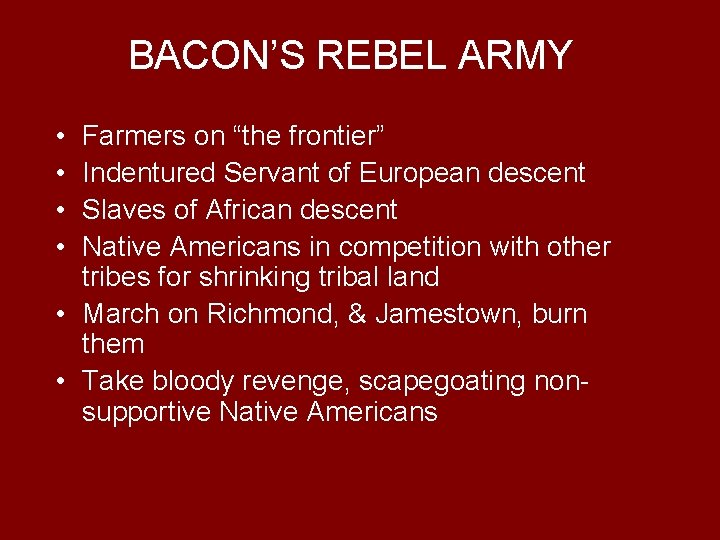 3 REBELLIONS IN COLONIAL AMERICA 1675 2 1680
