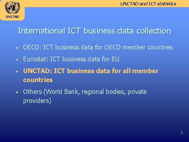 ICT Indicators and Capacity building for ICT measurement