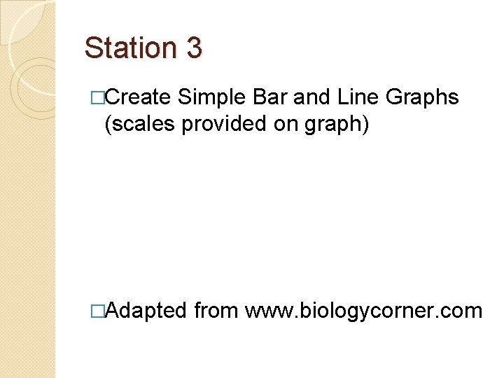 Graphing Station Lab Summary of Stations 1 English