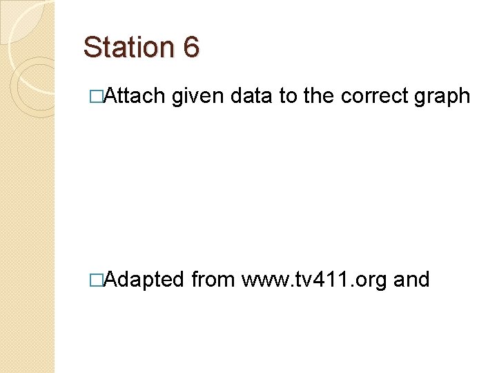Graphing Station Lab Summary of Stations 1 English