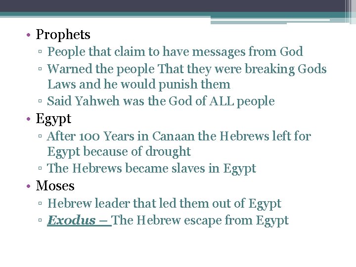 The Israelites Beginnings Chapter 6 Lesson 2 P