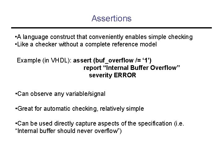 Fundamentals of SimulationBased Verification 1 Structure of a