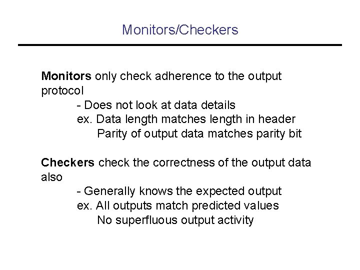 Fundamentals of SimulationBased Verification 1 Structure of a