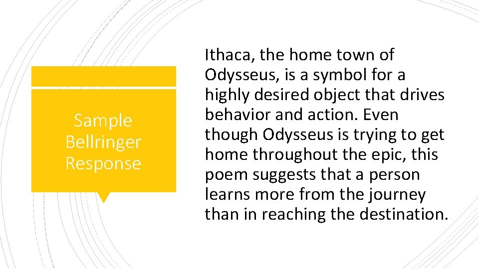 Bellringer Respond to the prompt for Activity Six