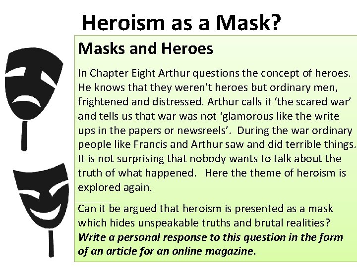 Chapter 8 9 Heroes by Robert Cormier LO