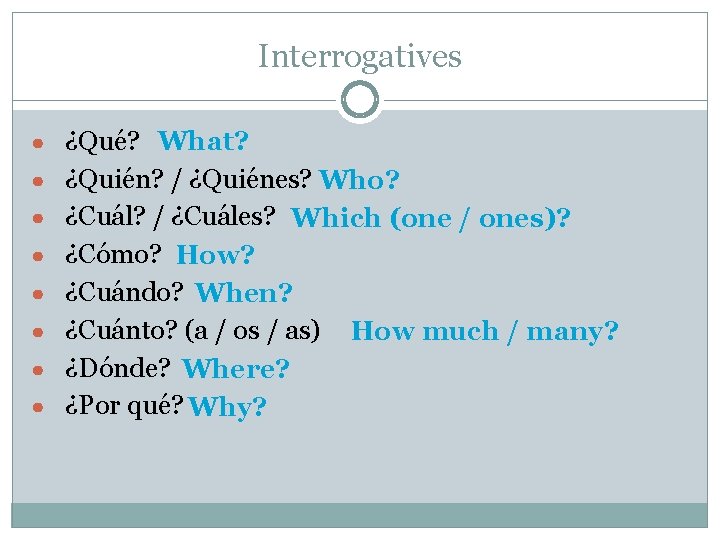 Espaol 1 Repaso GRMATICA Subject Pronouns Singular I