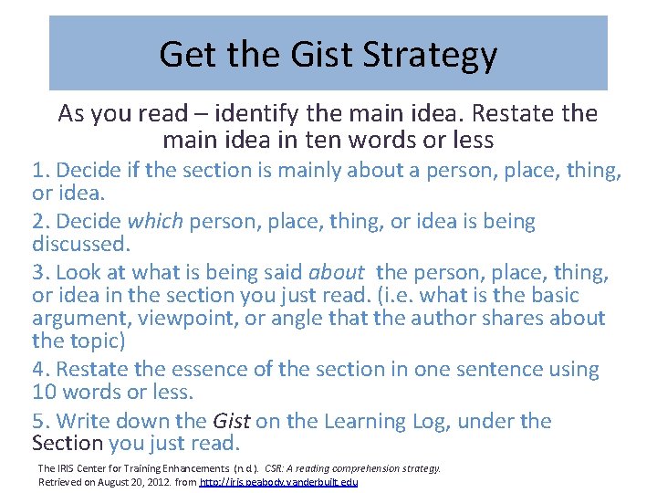 Preview Strategy Before you read Brainstorm and Predict