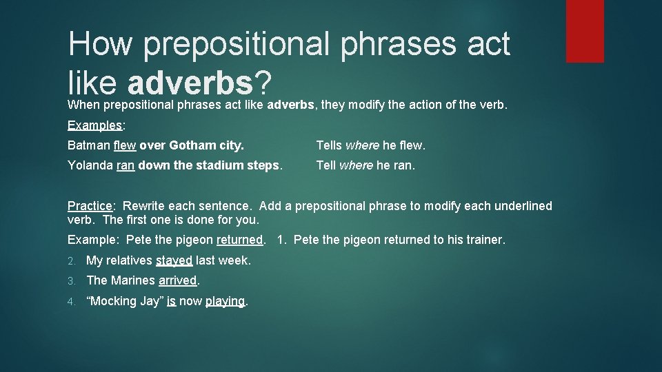 Prepositions ADAPTED FROM 100 GRAMMAR BUSINESS ENGLISH COMMUNICATIONS