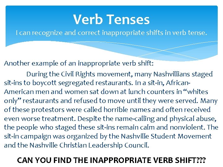 Verb Tenses in Action Past Present Future Standards