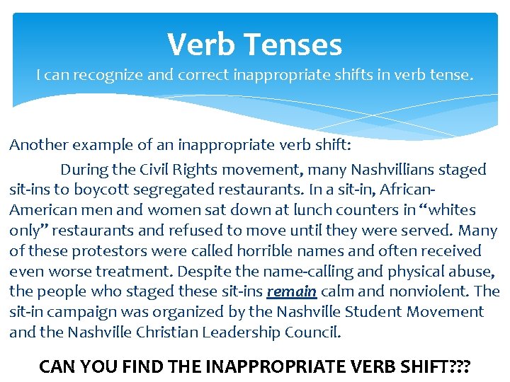 Verb Tenses in Action Past Present Future Standards