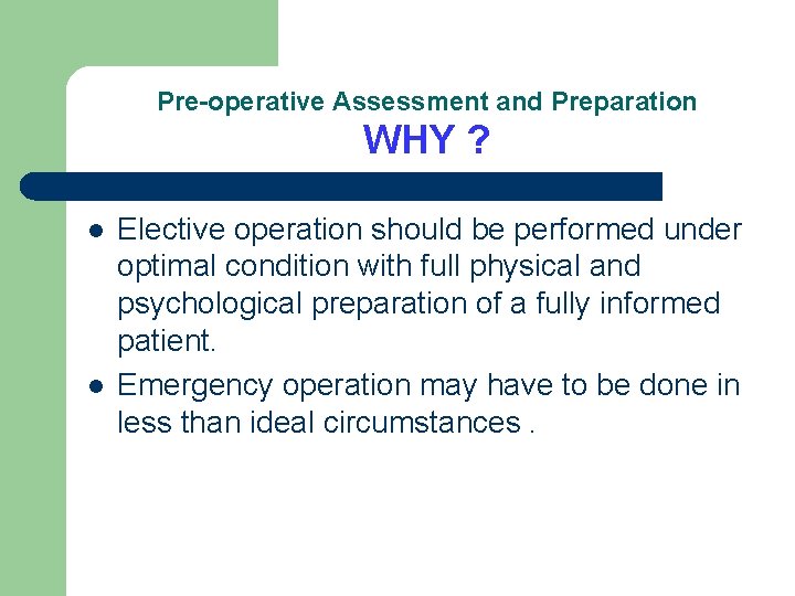 Preoperative Assessment and Preparation By Dr Rashad AlKashgari