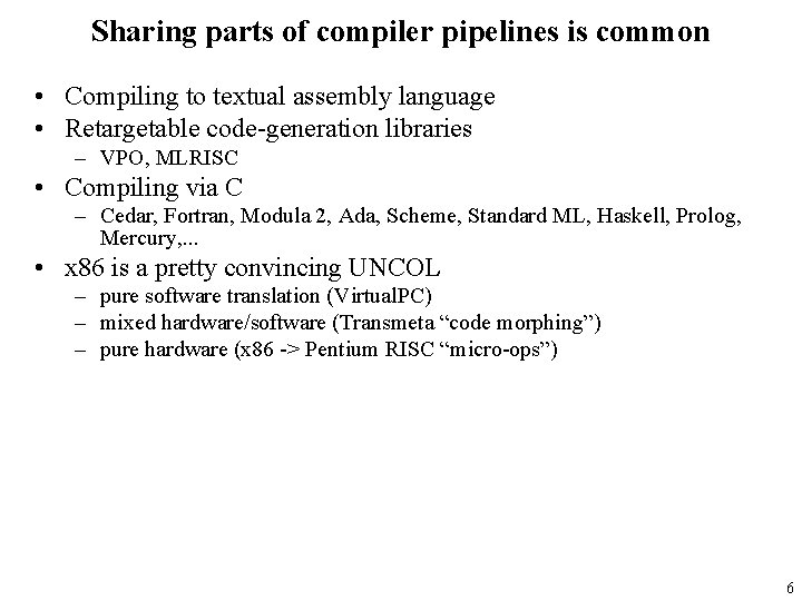 Languages and Compilers SProg og Oversttere Bent Thomsen