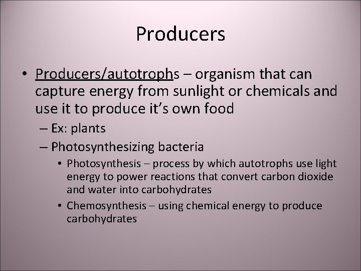 Energy Flow 3 2 Biology Flora Producers Producersautotrophs