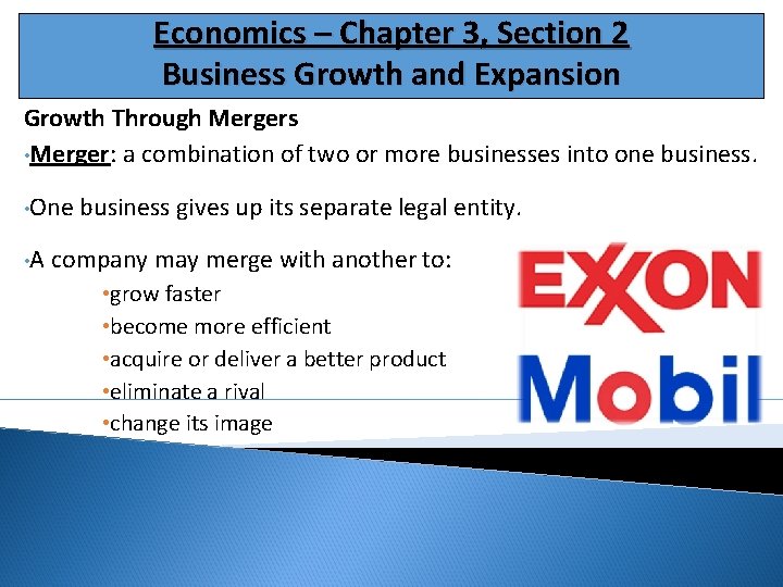 Economics Chapter 3 Section 1 Forms of Business