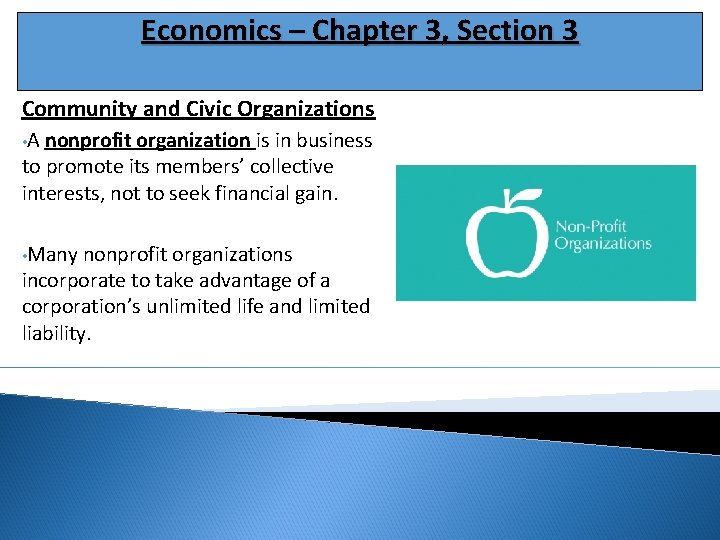 Economics Chapter 3 Section 1 Forms of Business