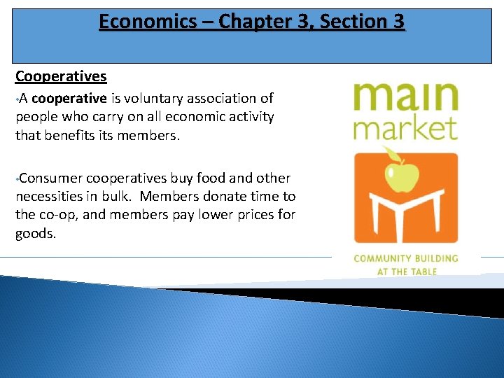 Economics Chapter 3 Section 1 Forms of Business