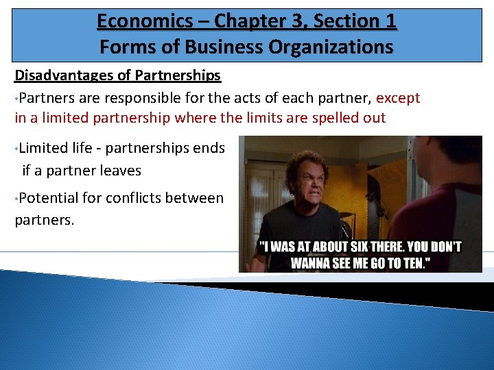 Economics Chapter 3 Section 1 Forms of Business
