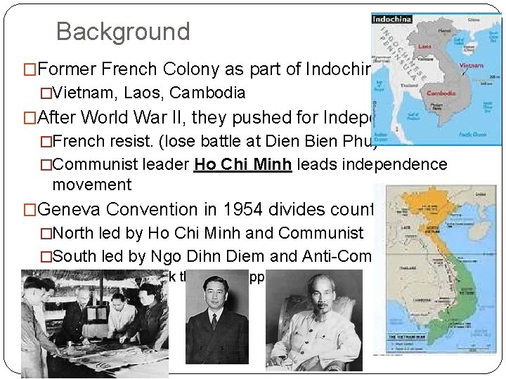 Vietnam Conflict Background Former French Colony as part