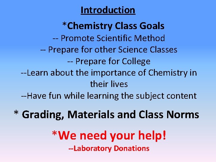 Welcome Mr Nodado Chemistry Honors enodadombusd org Class