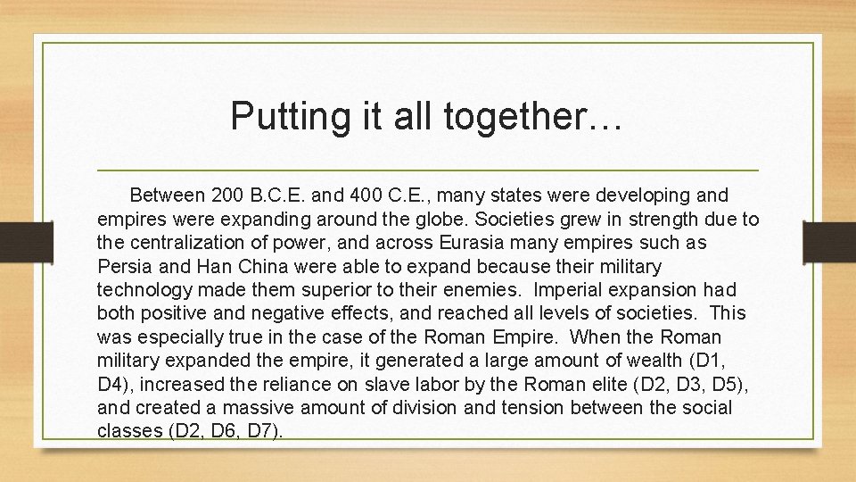 DBQ Walk Through Roman Military Expansion Get out