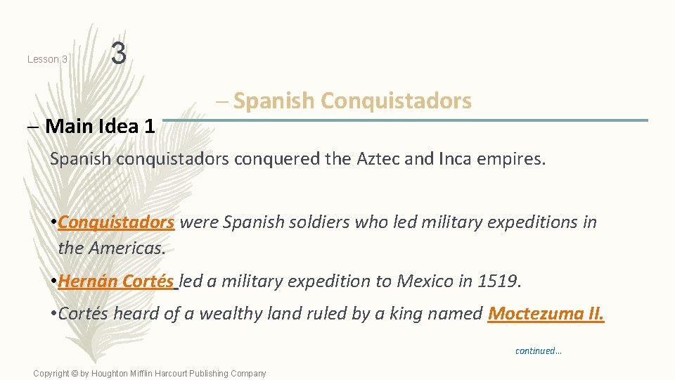 Unit 1 Lesson 3 Spain Builds an Empire