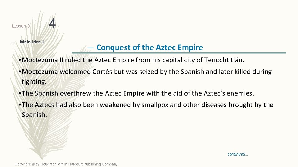 Unit 1 Lesson 3 Spain Builds an Empire