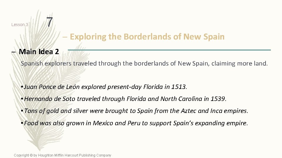 Unit 1 Lesson 3 Spain Builds an Empire