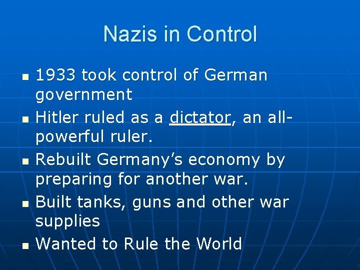 World War II Begins Causes of World War