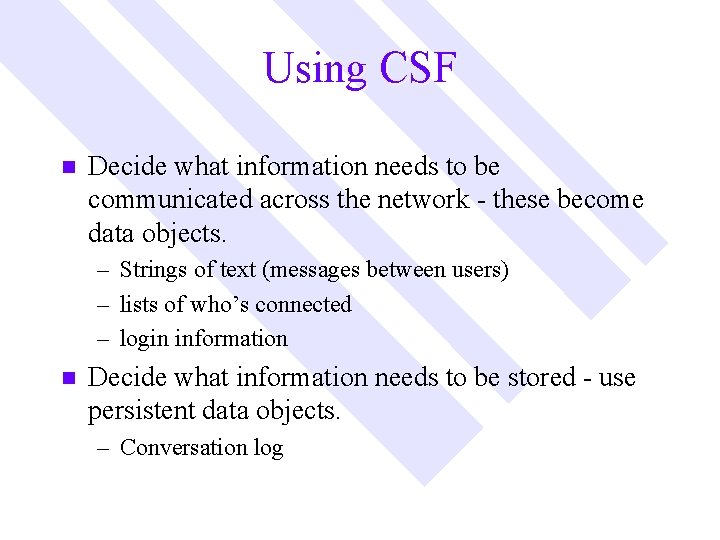 ObjectOriented Frameworks n n Framework architecture implementation hooks