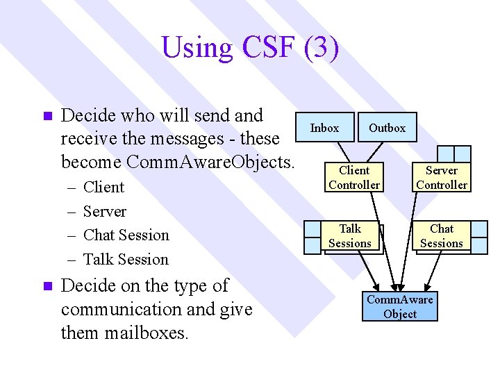 ObjectOriented Frameworks n n Framework architecture implementation hooks