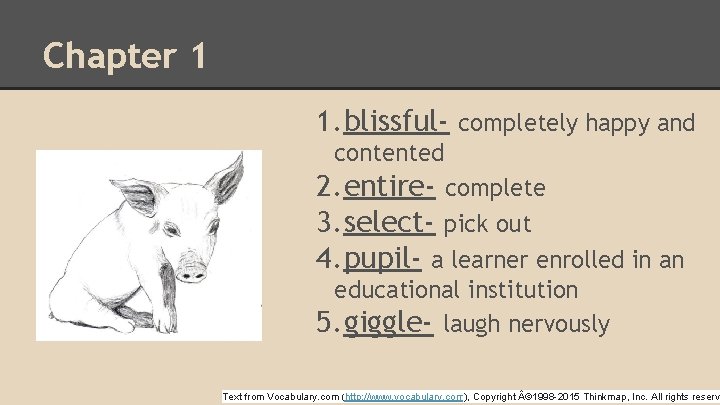 Charlottes Web Vocabulary Chapters 1 3 Chapter 1