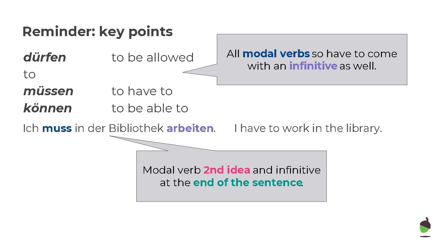 German School rules 3 3 Modal verbs with
