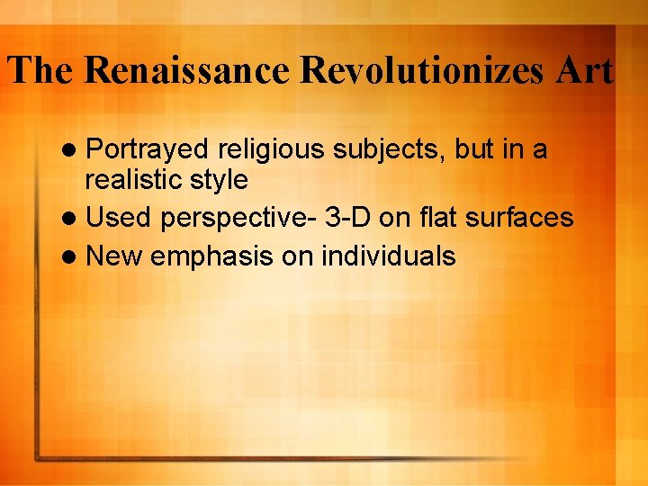 Italy Birthplace of the Renaissance Setting the Stage