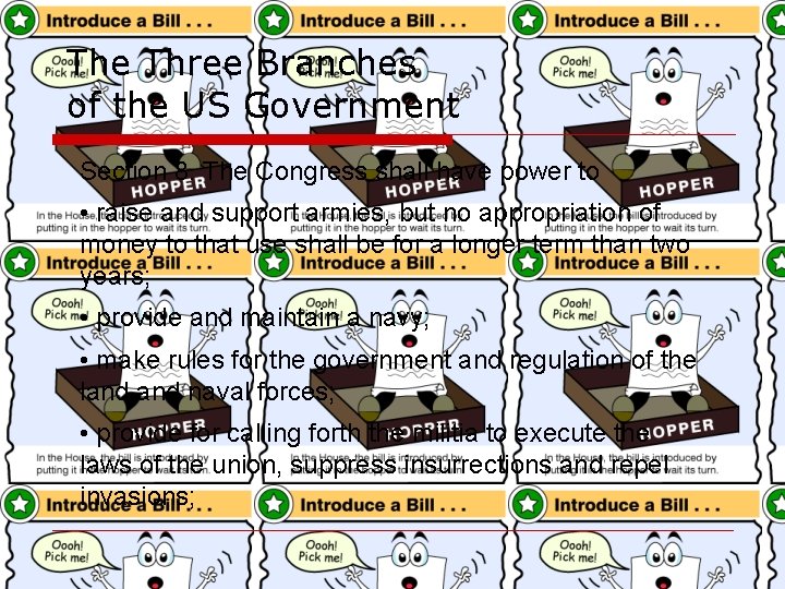 The Three Branches of the US Government State