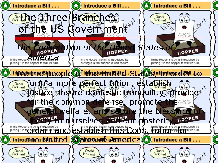 The Three Branches of the US Government State