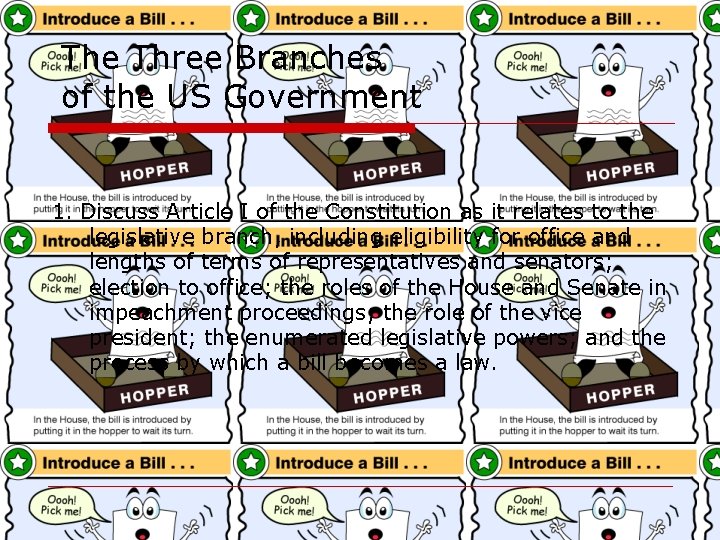 The Three Branches of the US Government State